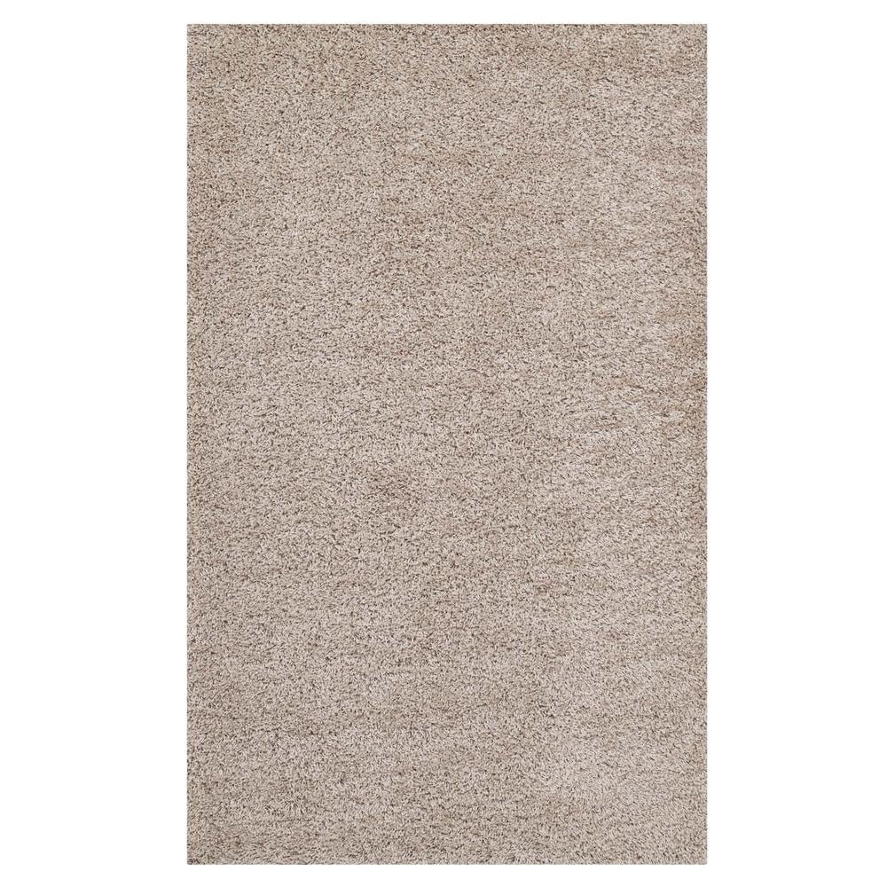 Modway Enyssa Solid 5x8 Shag Area Rug in Beige and Ivory - Walmart.com