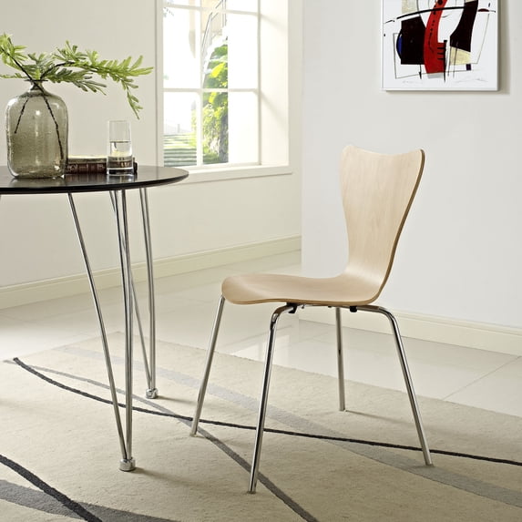 Modway Ernie Dining Side Chair with Chrome Legs, Multiple Colors ...