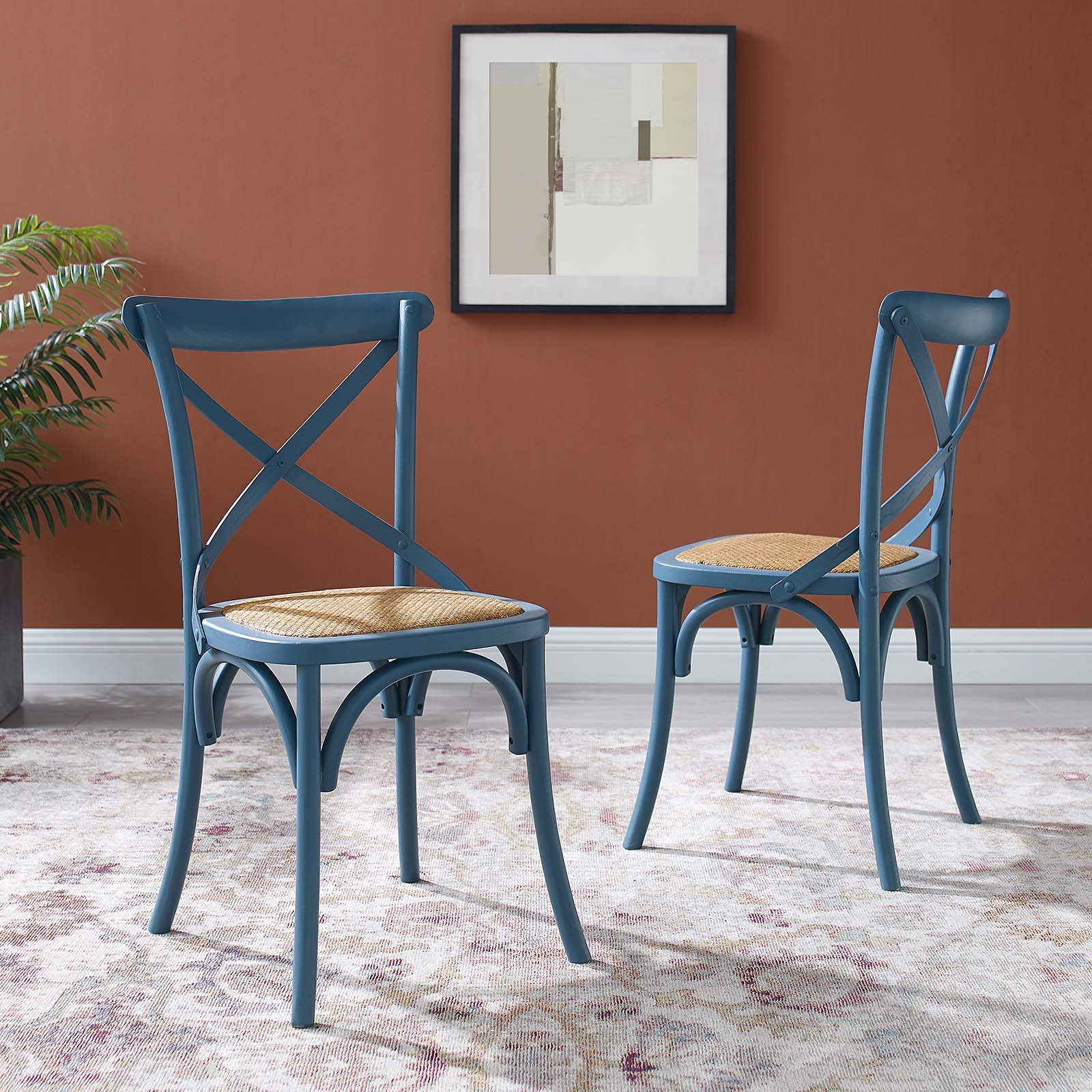 Modway Gear Dining Side Chair Set of 2 in Harbor - Walmart.com