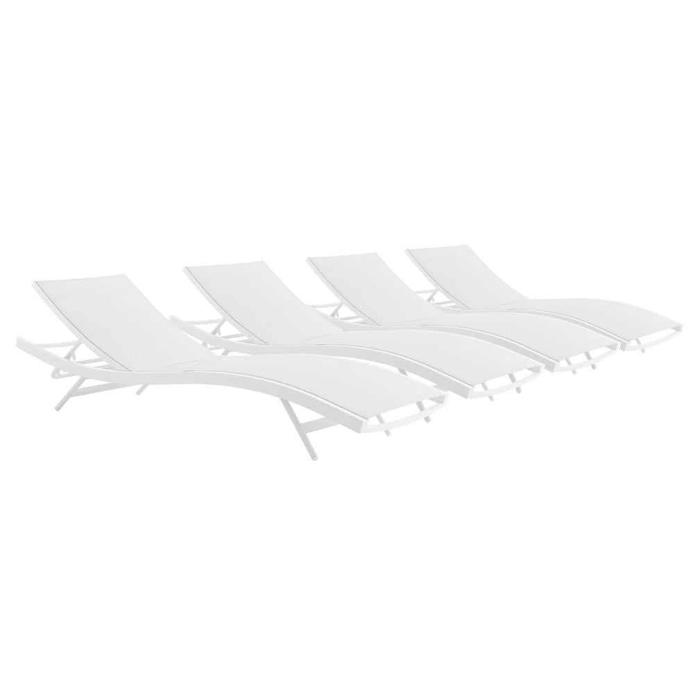 Modway Glimpse Outdoor Modern Aluminum Pool Patio Chaise Lounge Chairs ...