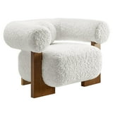 Modway Jace Faux Fur Fabric Accent Chair - Walmart.com