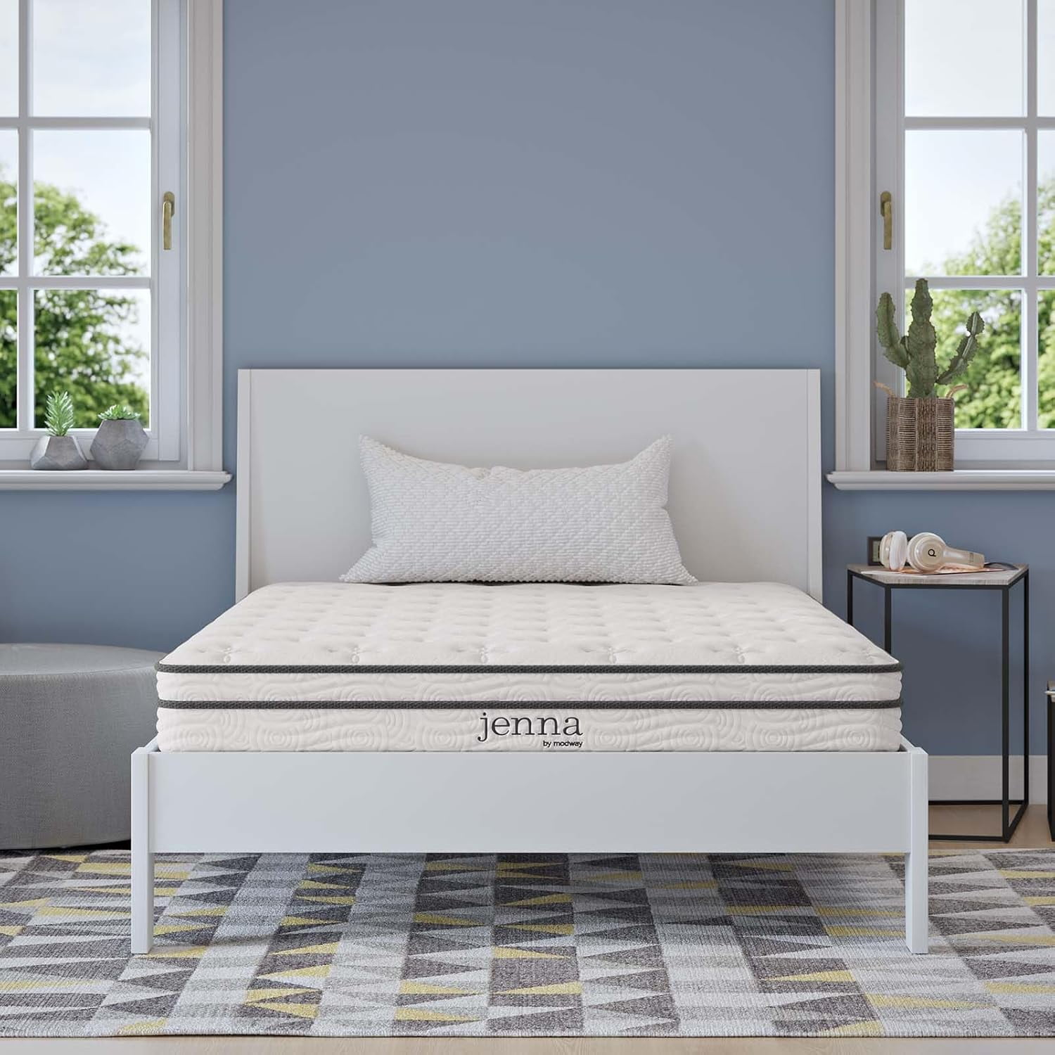 Modway Jenna 8” Innerspring and Memory Foam Narrow Twin Mattress With ...