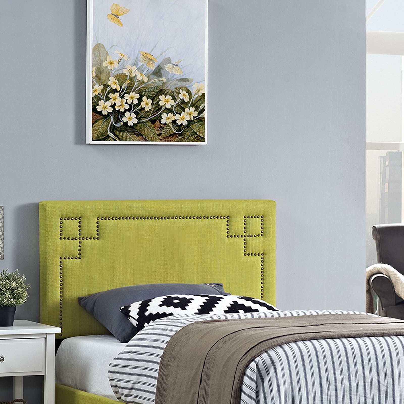 Modway Josie Nail Button Accent Headboard, Multiple Sizes and Colors ...