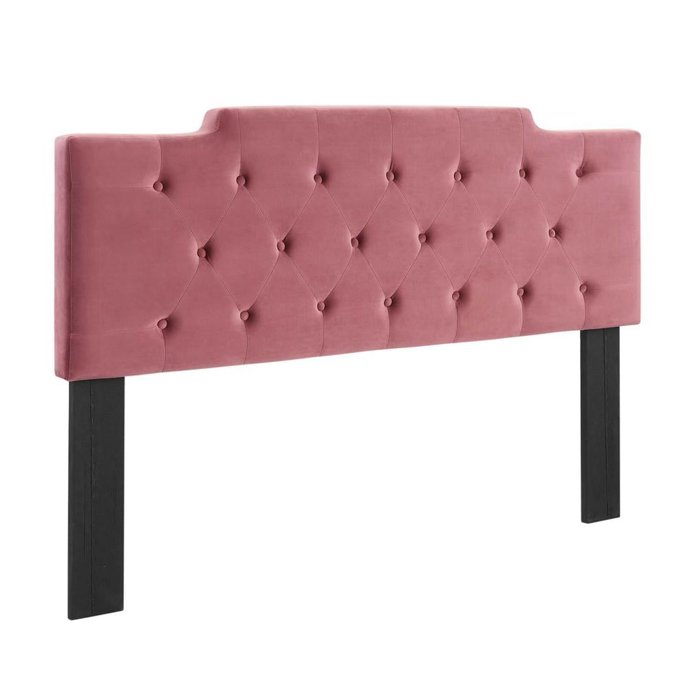 Modway Juliet Tufted King/California King Velvet Headboard in Dusty ...