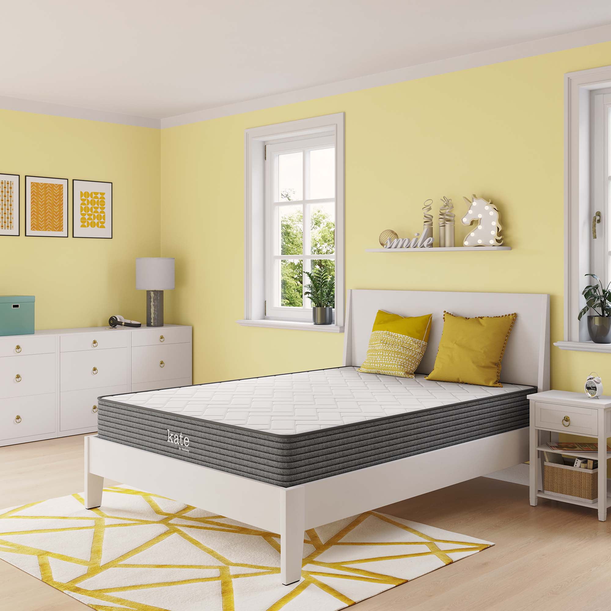 "Modway Kate 8"" Full Coil Innerspring Mattress, Multiple Colors ...