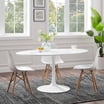 Modway Lippa 78" Oval Lacquered MDF Dining Table in Black/White ...