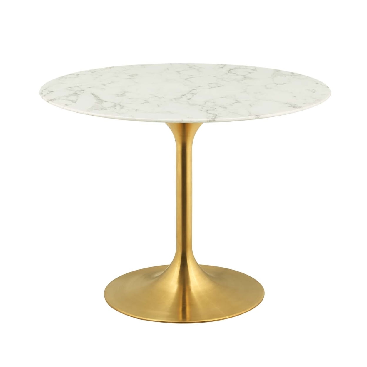 Lippa 40" Round Artificial Marble Dining Table - Walmart.com