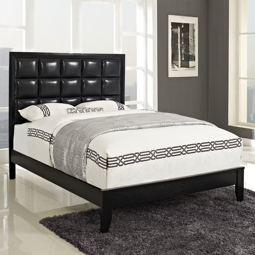 Modway Lola Queen Leatherette Bed in Black, Multiple Sizes - Walmart.com