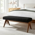 Modway Lyra 47" Boucle Upholstered Bench in Black - Walmart.com
