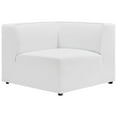 Modway Mingle Modern Faux Leather Corner Chair in White Finish ...