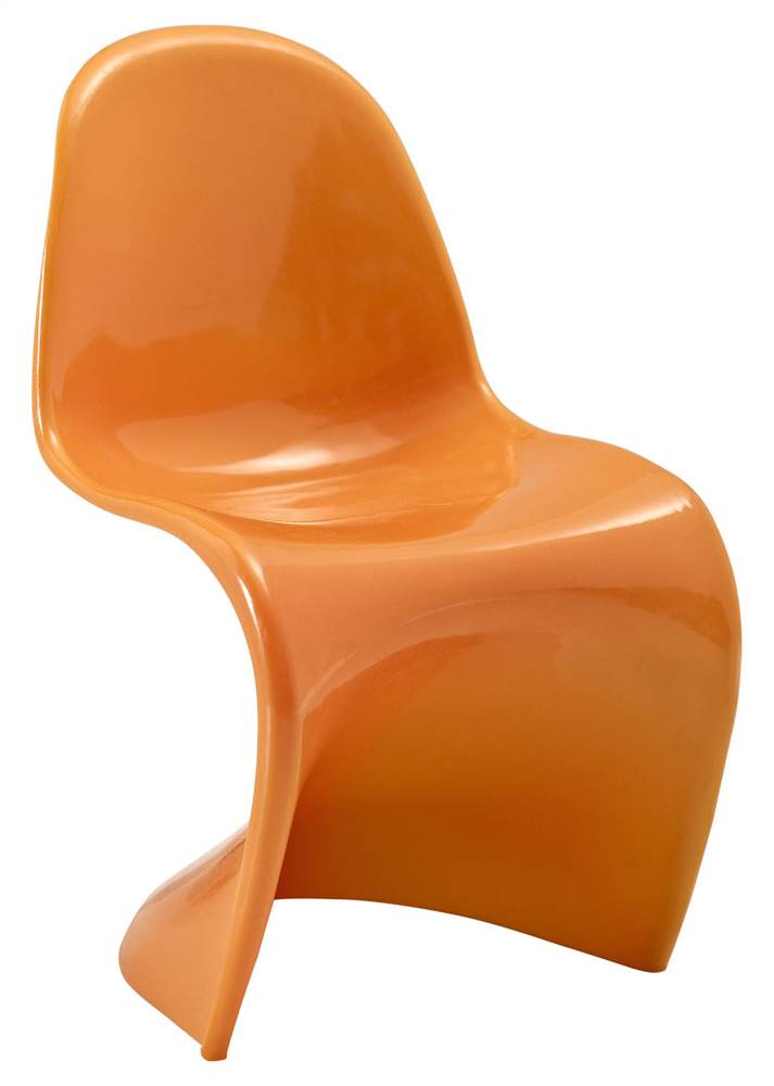Modway Miniature Panton Plastic Accent Chair, Orange - Walmart.com