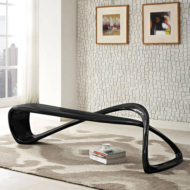 Modway Mobius Modern Contemporary Statement Bench, Multiple Colors ...