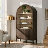 Modway, Tall Storage Bookshelf, Nolan Dark Walnut, Display Cabinet ...