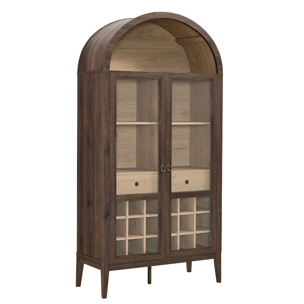 Modway, Arched Bar Cabinet, in Dark Walnut, Modern Farmhouse Style ...