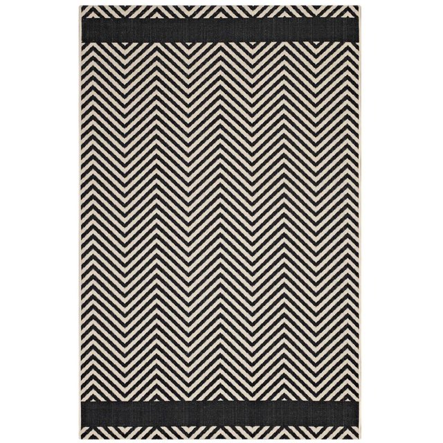 Modway Optica Chevron With End Borders 5x8 Indoor and Outdoor Area Rug ...