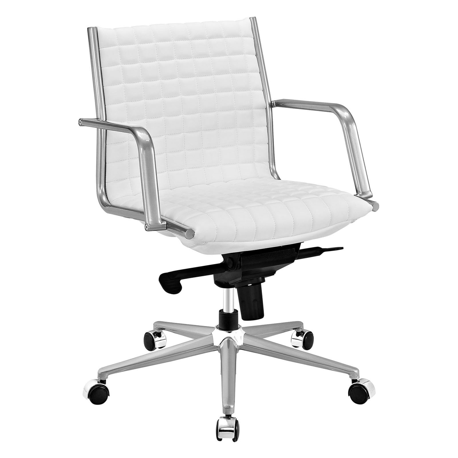 Modway Pattern Mid Back Leatherette Office Chair, Multiple Colors ...