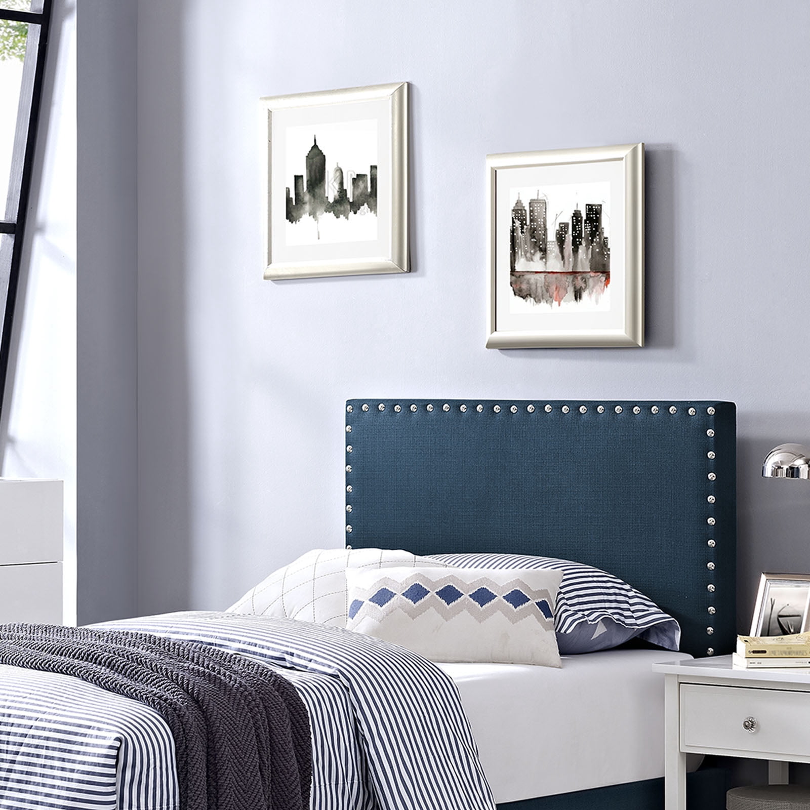 Modway Phoebe Nail Button Accent Headboard, Multiple Sizes and Colors ...