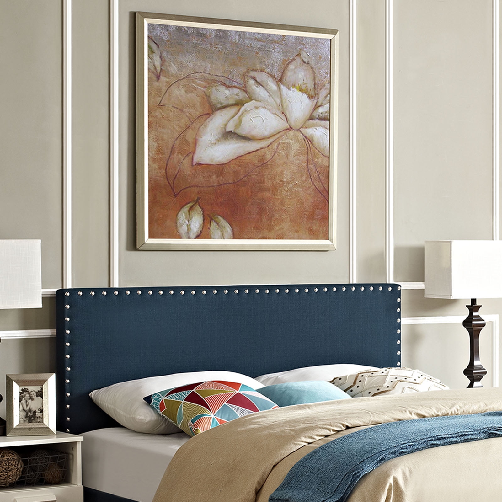 Modway Phoebe Nail Button Accent Headboard, Multiple Sizes and Colors ...