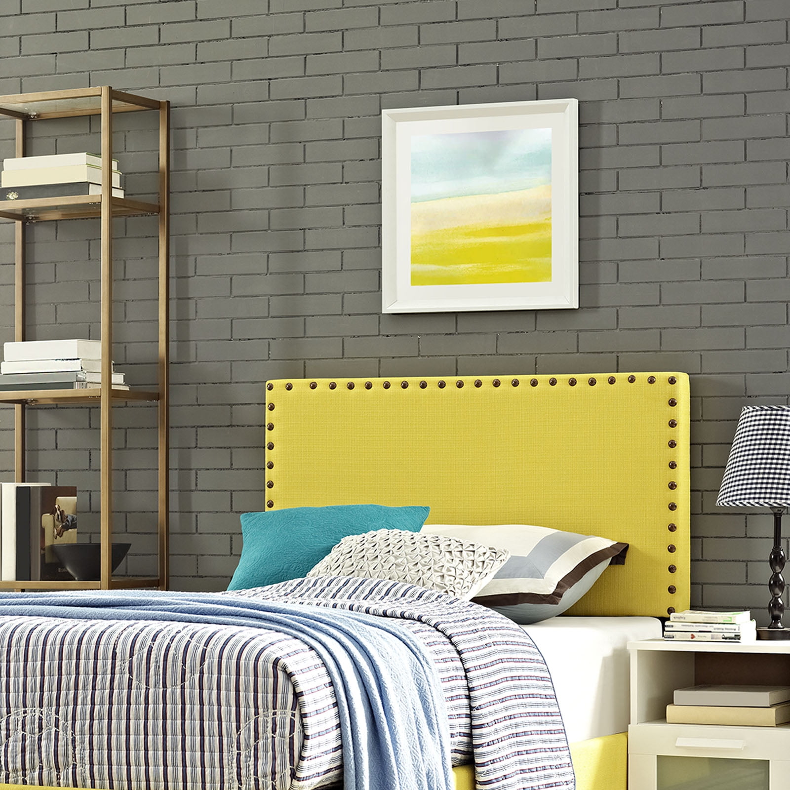 Modway Phoebe Nail Button Accent Headboard, Multiple Sizes and Colors ...