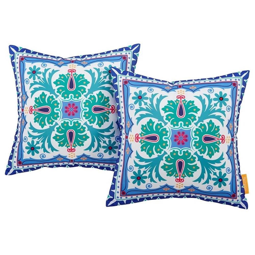 Modway Polyester Fabric Throw Pillow in Clover (Set of 2) - Walmart.com