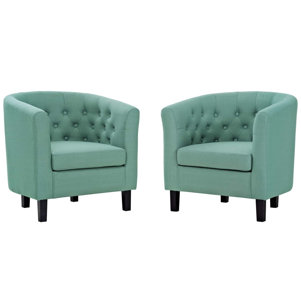 Modway Prospect 2 Piece Upholstered Fabric Armchair Set in Laguna ...