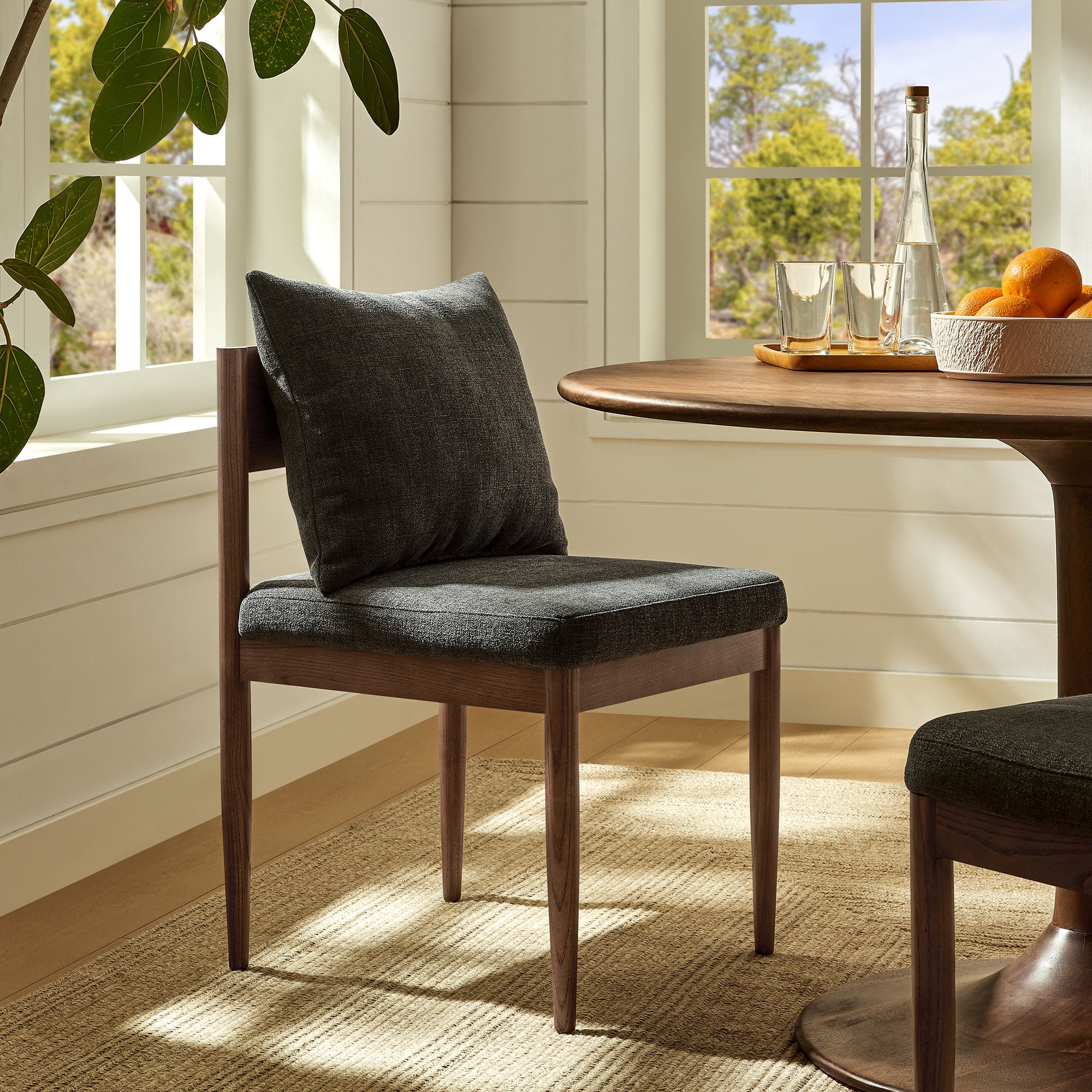 Modway Remington Wood Dining Side Chair in Charcoal - Walmart.com