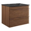 "Render 24"" Single Sink Wood Bathroom Vanity, Walnut White, Dimensions ...