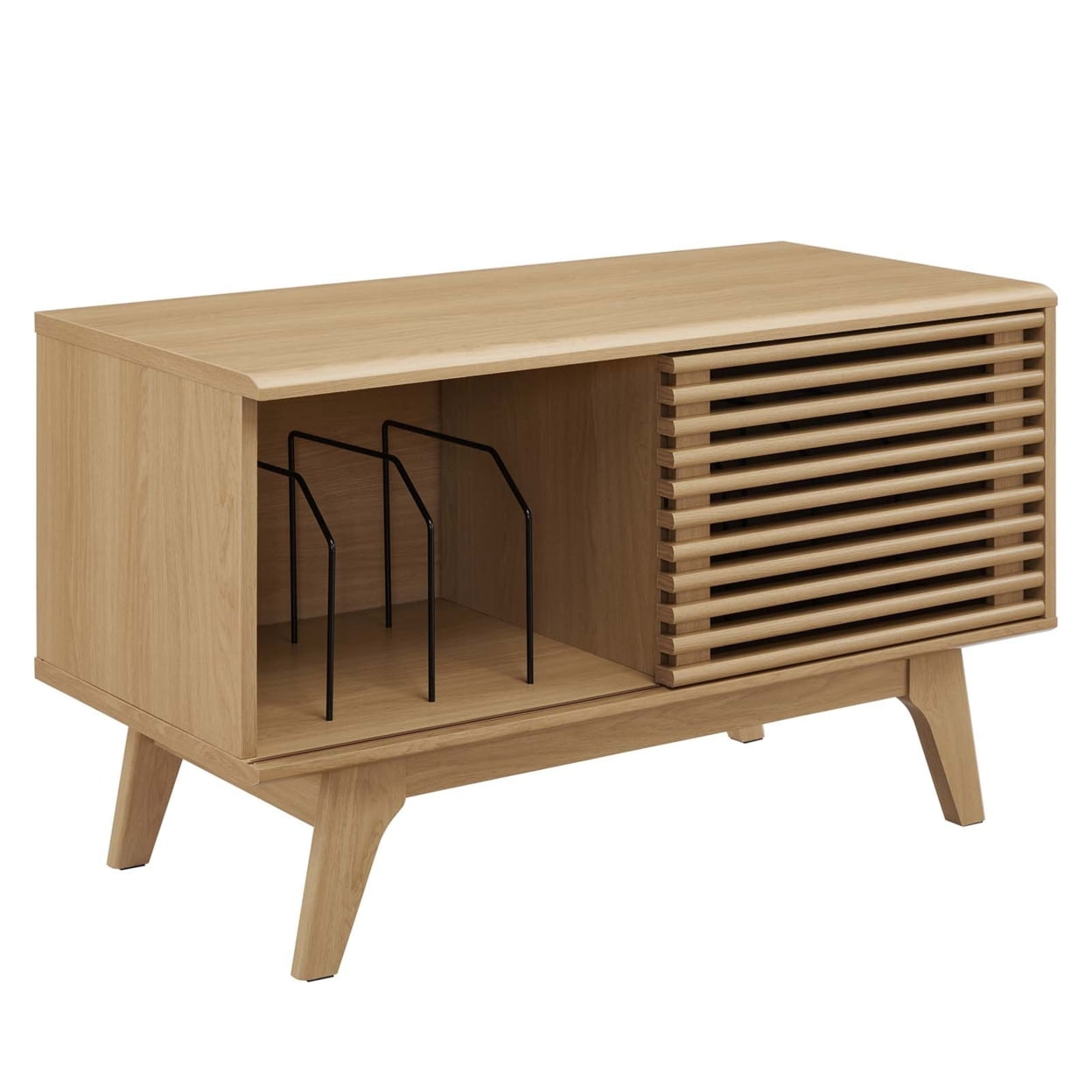 Modway Render Mid-Century Modern Wooden Album Storage Furniture & Vinyl ...