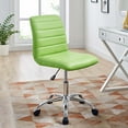 Modway Ripple Armless Mid Back Vinyl Office Chair in Bright Green ...