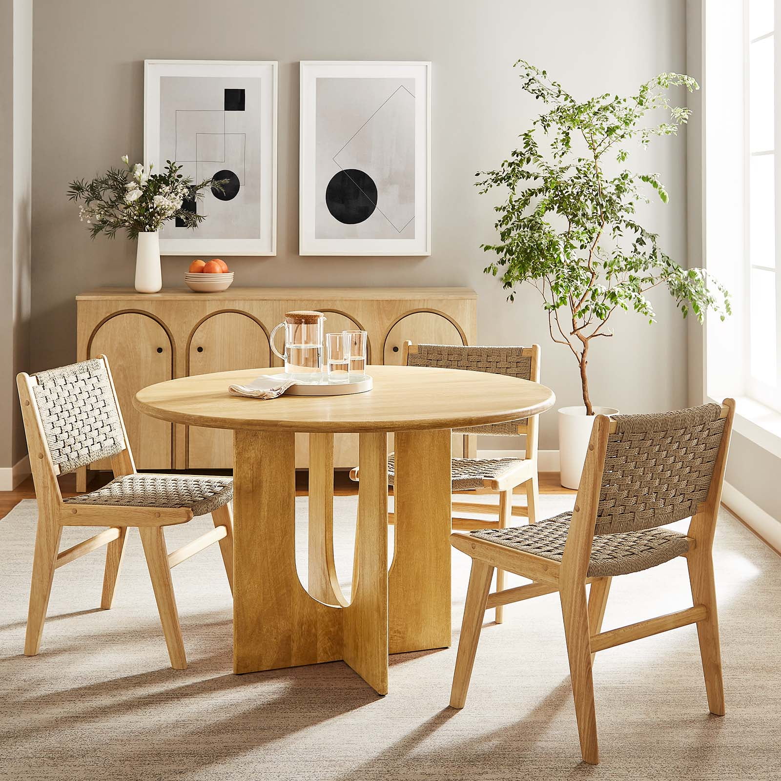Rivian Dining Table in Oak - Walmart.com