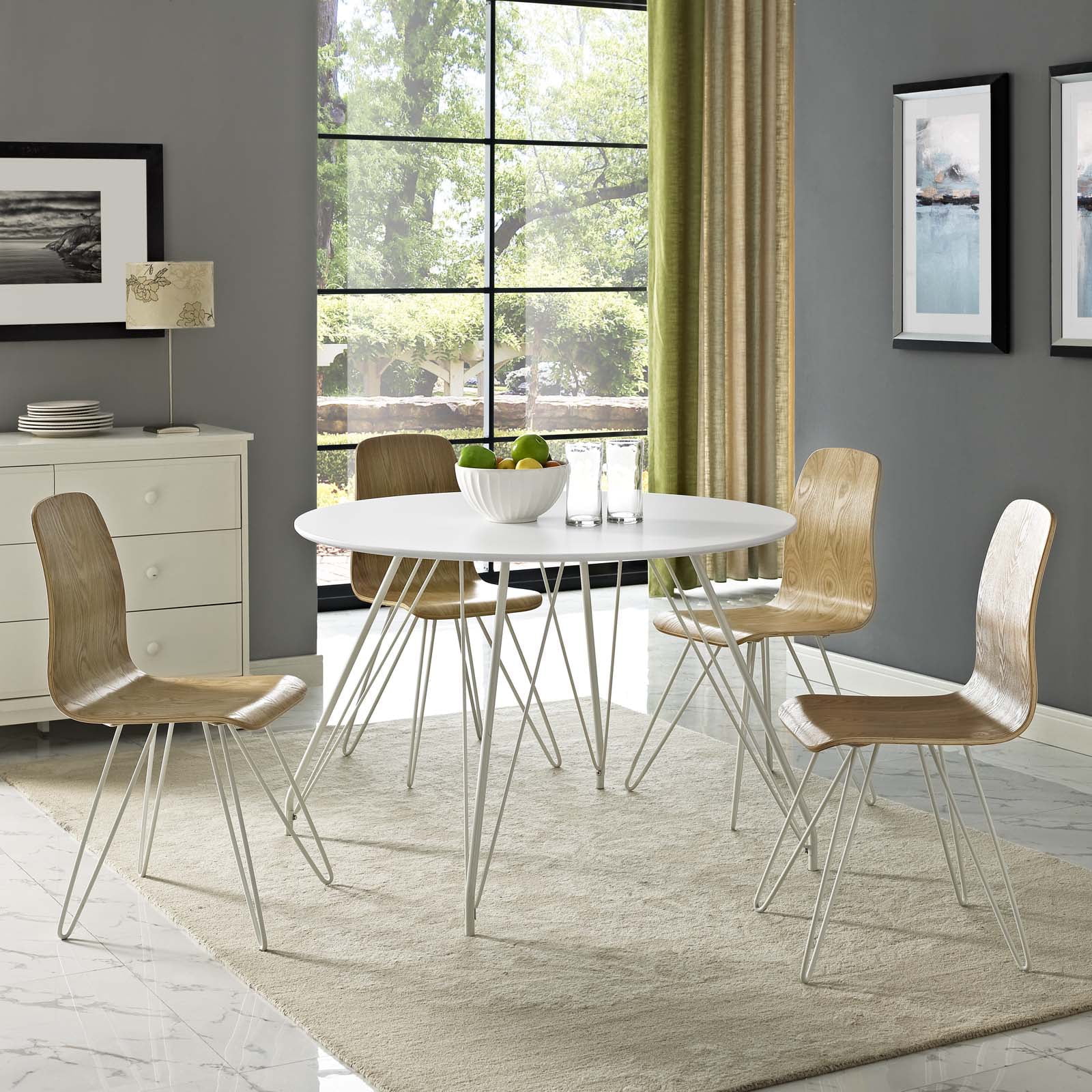 Modway Satellite Circular Dining Table in White - Walmart.com