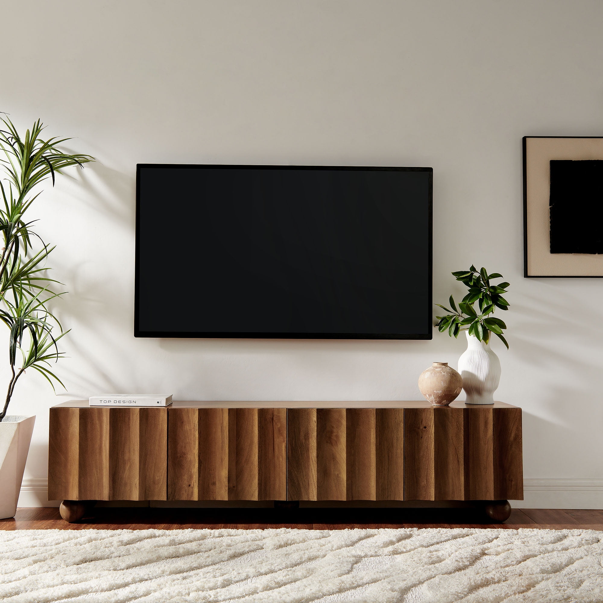 Modway Sorren TV Stand in Walnut - Walmart.com