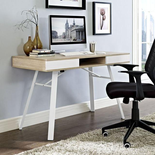 Modway Stir Office Desk in Oak - Walmart.com