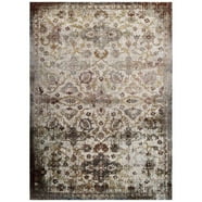 Success Manuka Distressed Vintage Floral Lattice 8x10 Area Rug in ...