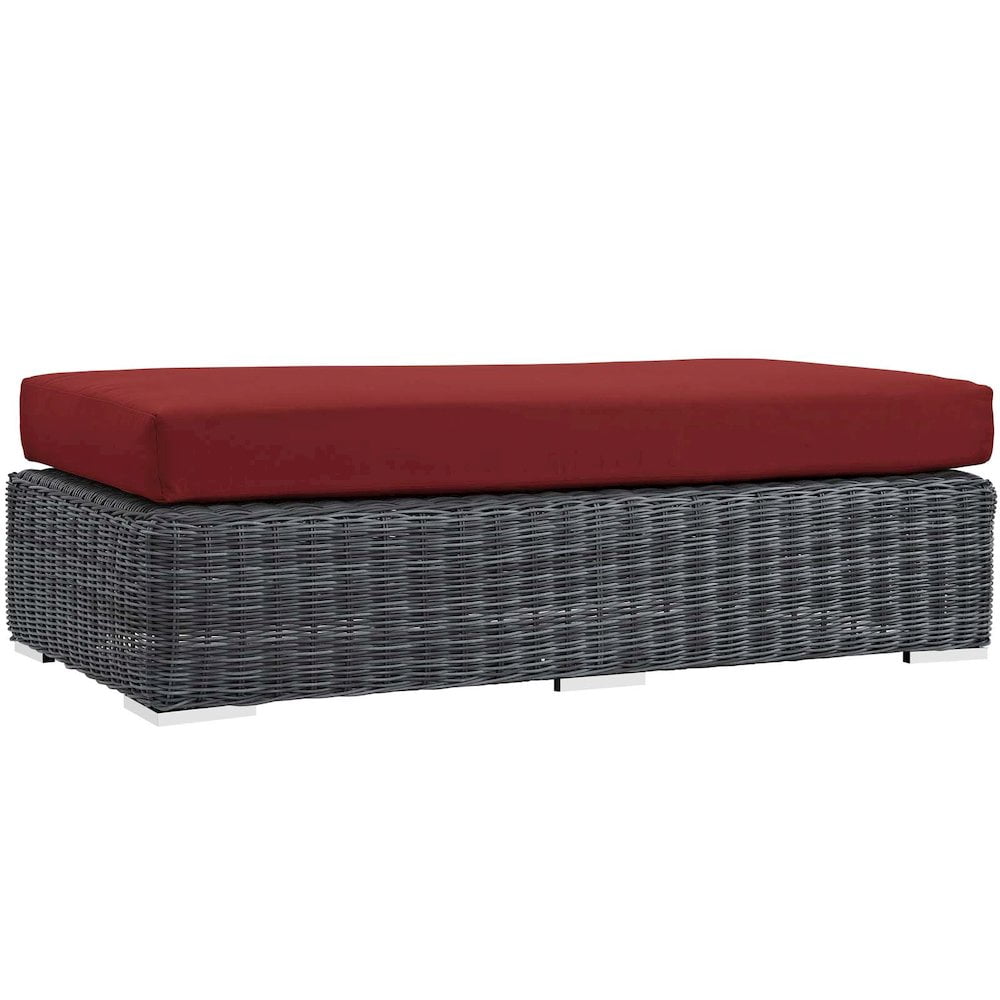 Modway Summon Outdoor Patio Sunbrella® Rectangle Ottoman, Multiple ...