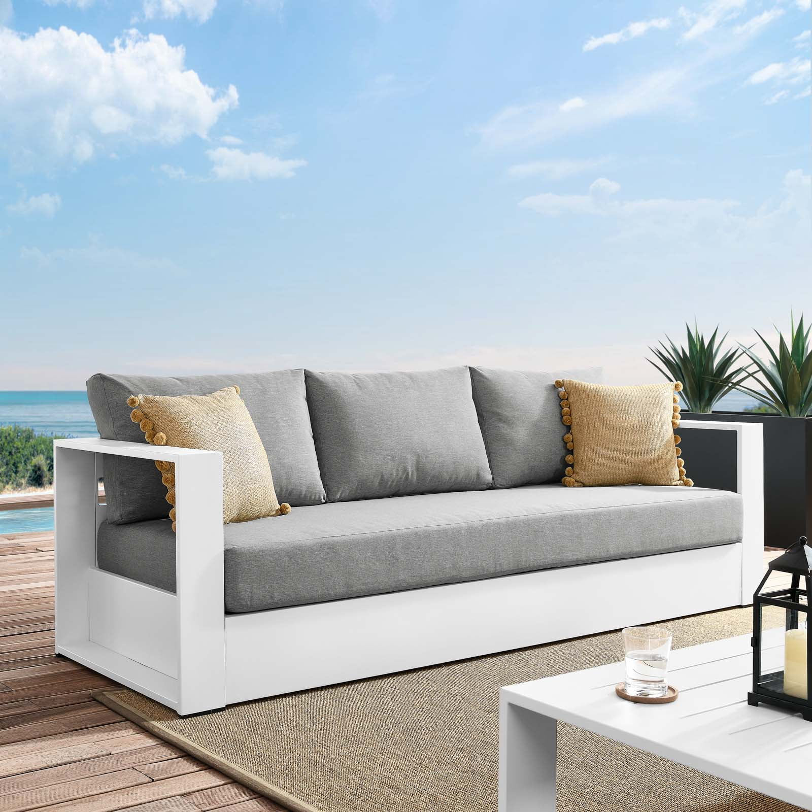 Modway Tahoe Exterior Furniture - Outdoor Patio Powder-Coated Aluminum ...