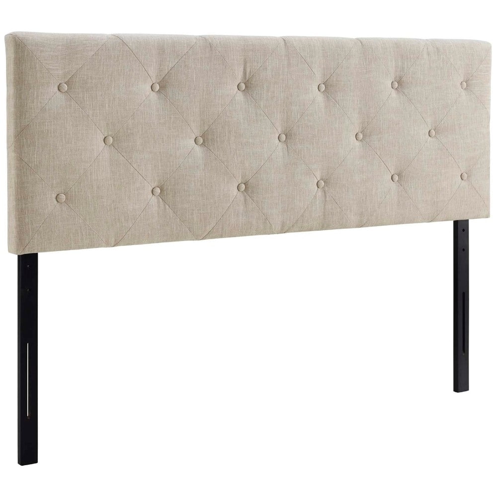 Modway Terisa Queen Upholstered Fabric Headboard in Beige - Walmart.com