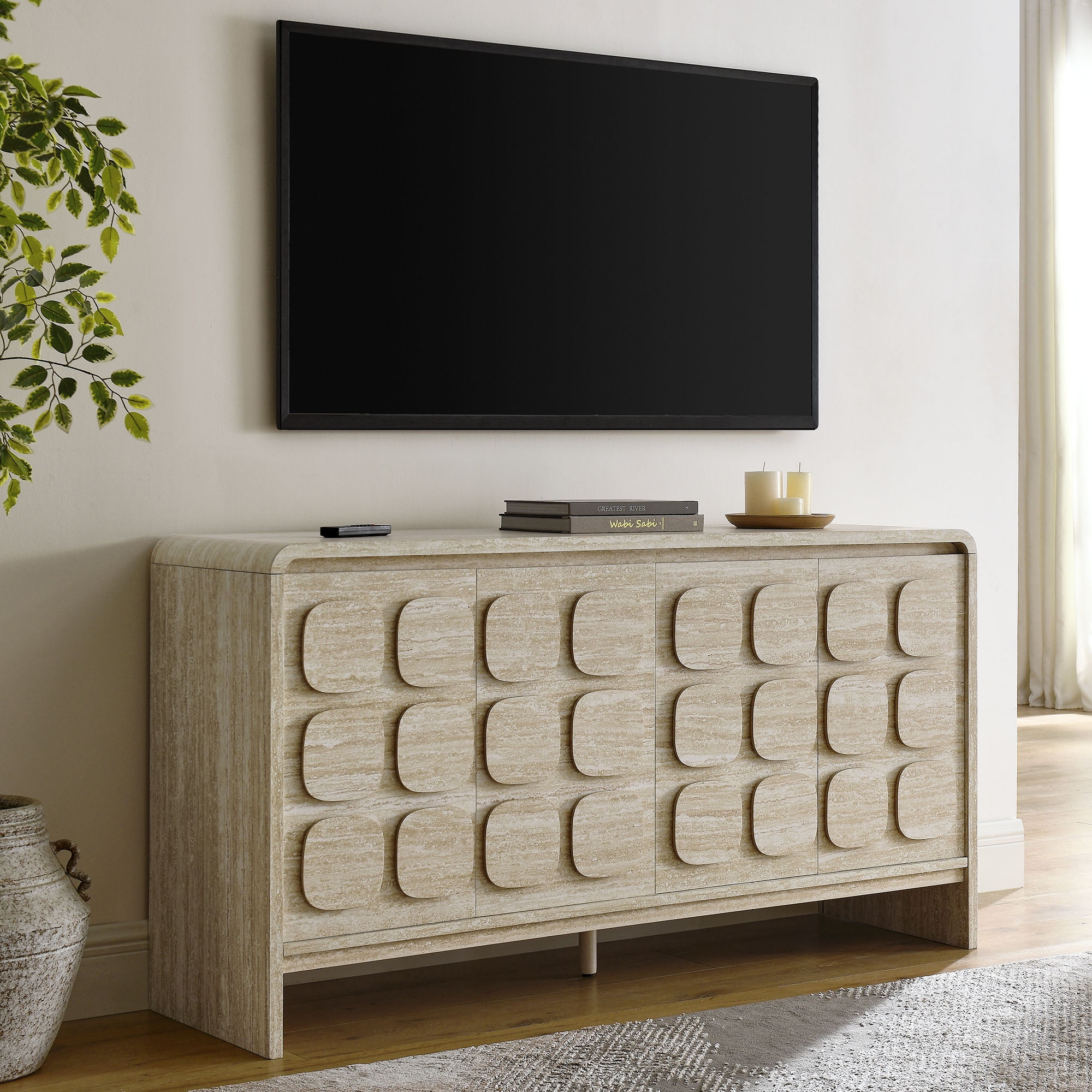 Modway Toscana 61" Sideboard in Travertine - Walmart.com