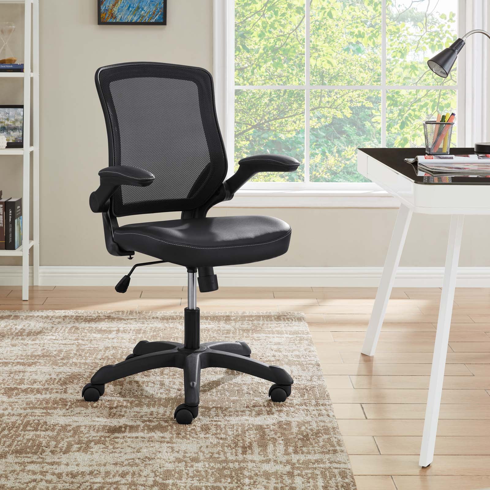 Modway Veer Vinyl Office Chair in Black - Walmart.com