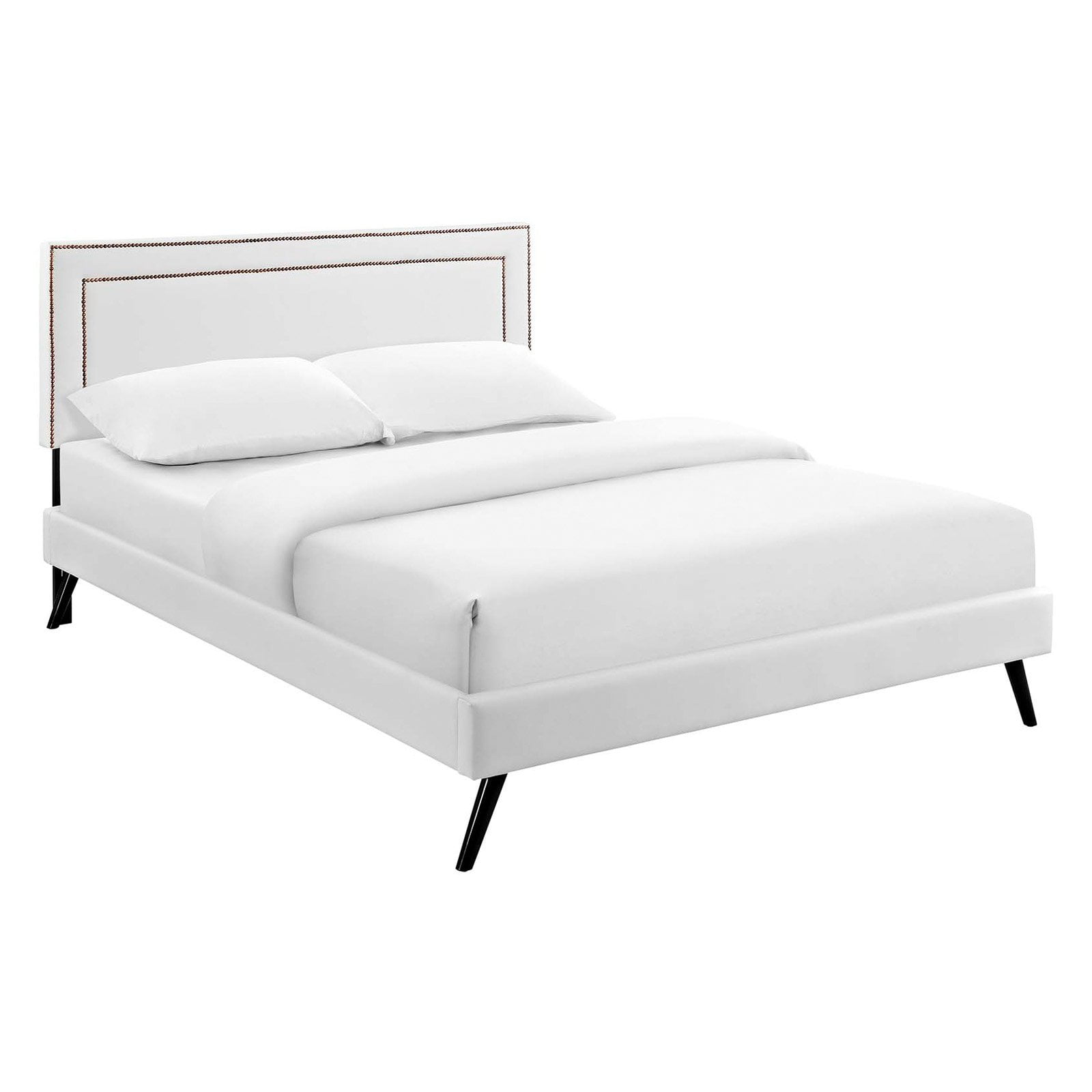 Virginia King Platform Bed with Round Splayed Legs - Walmart.com