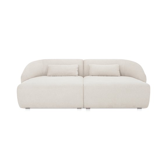 Moe's Home Collection Amelia Modular Sectional Fabric White - Walmart.com