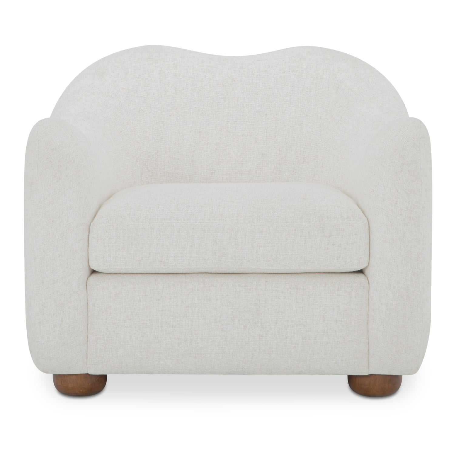 Moe's Home Collection Bria Occasional Chair Fabric White - Walmart.com