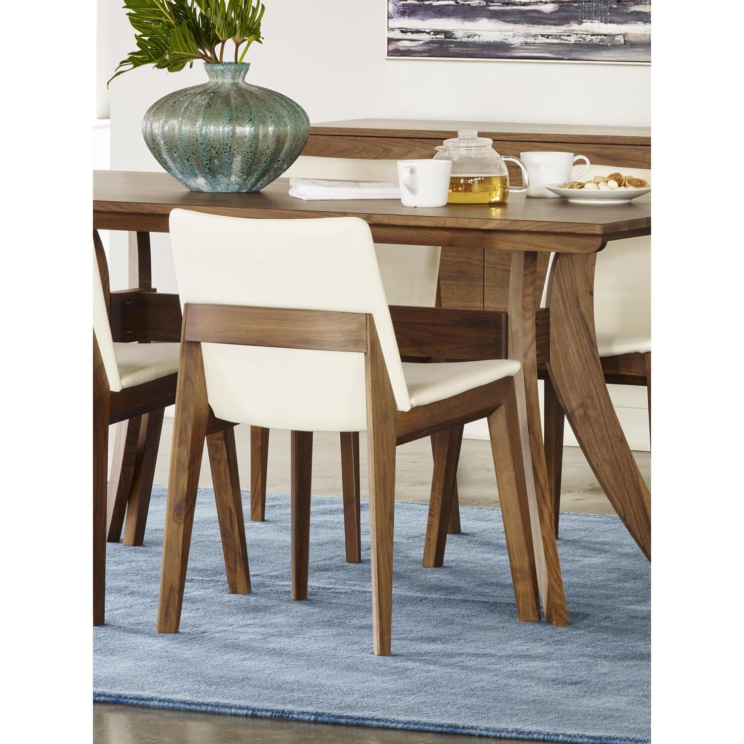 Moe's Home Collection Deco Dining Chair White Pvc-Set Of Two - Walmart.com