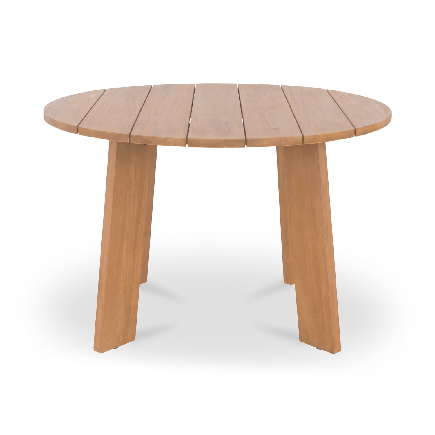 Moe's Home Collection Delta Round Outdoor Dining Table Natural Wood ...