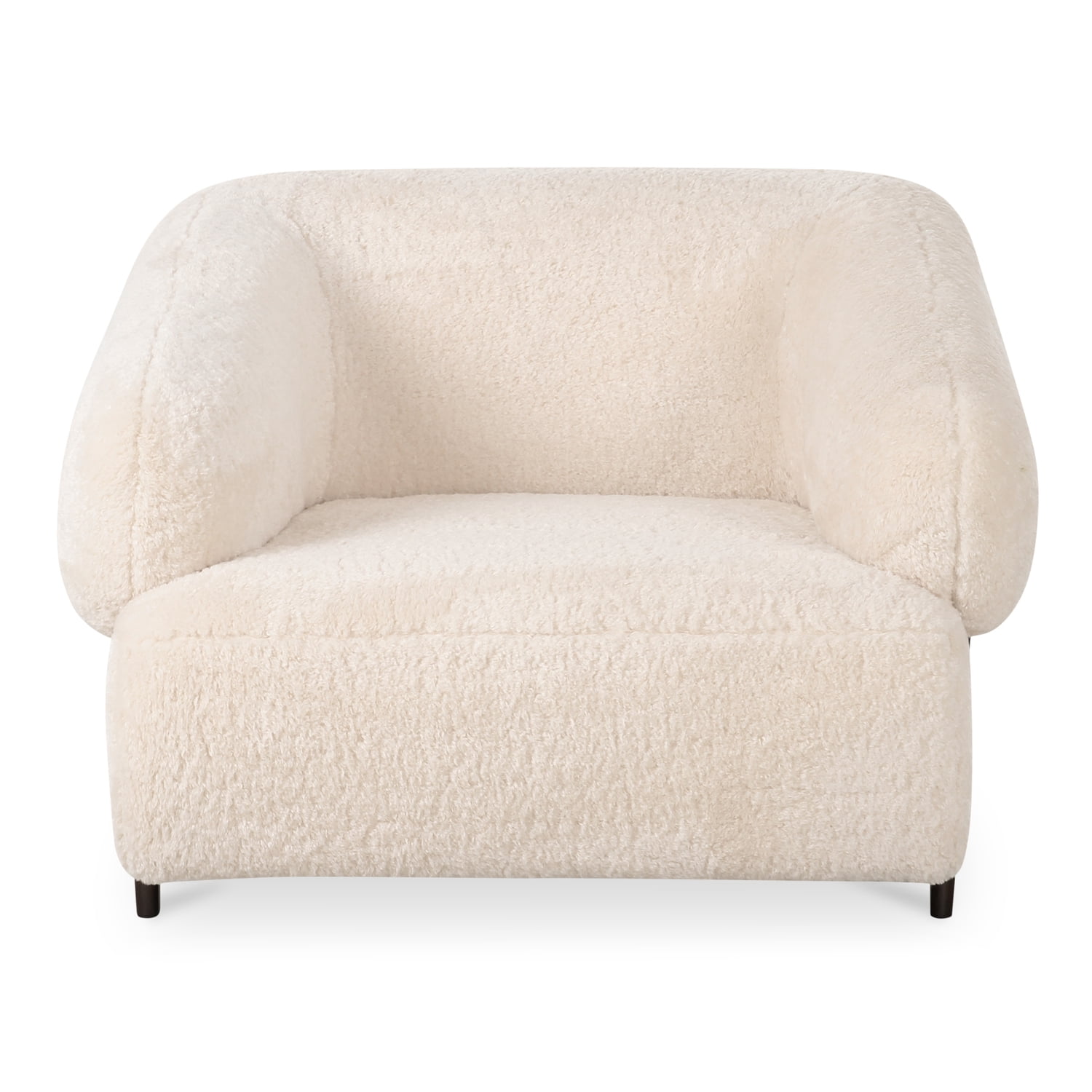 Moe's Home Collection Devlin Lounge Chair Fabric White - Walmart.com