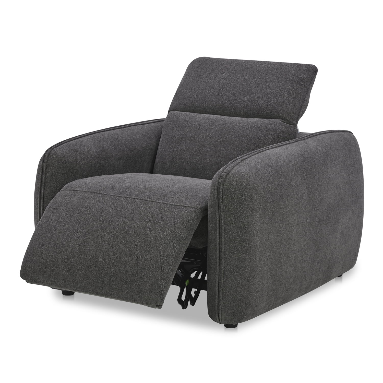 Moe's Home Collection Eli Power Recliner Chair Dusk Grey Fabric Chairs ...