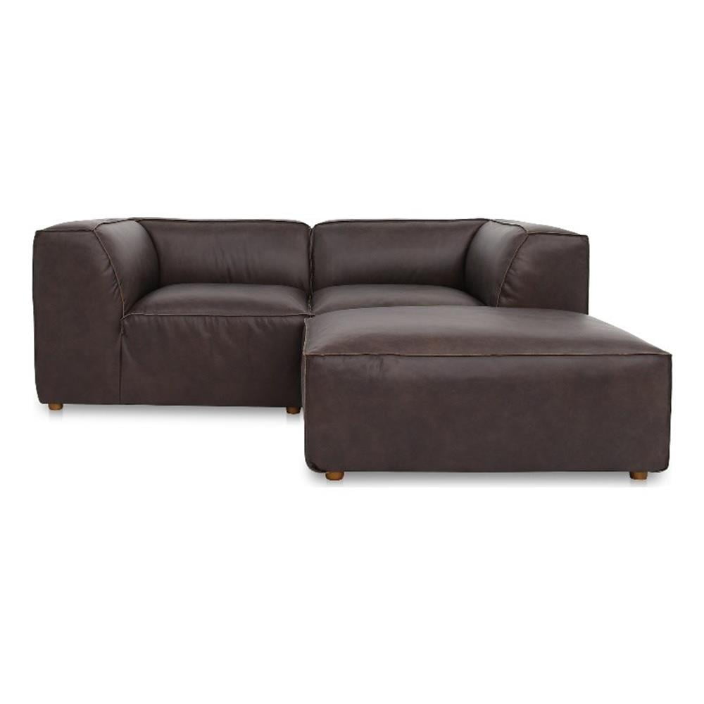 Moe's Home Collection Form Modular Sectional Leather Brown - Walmart.com