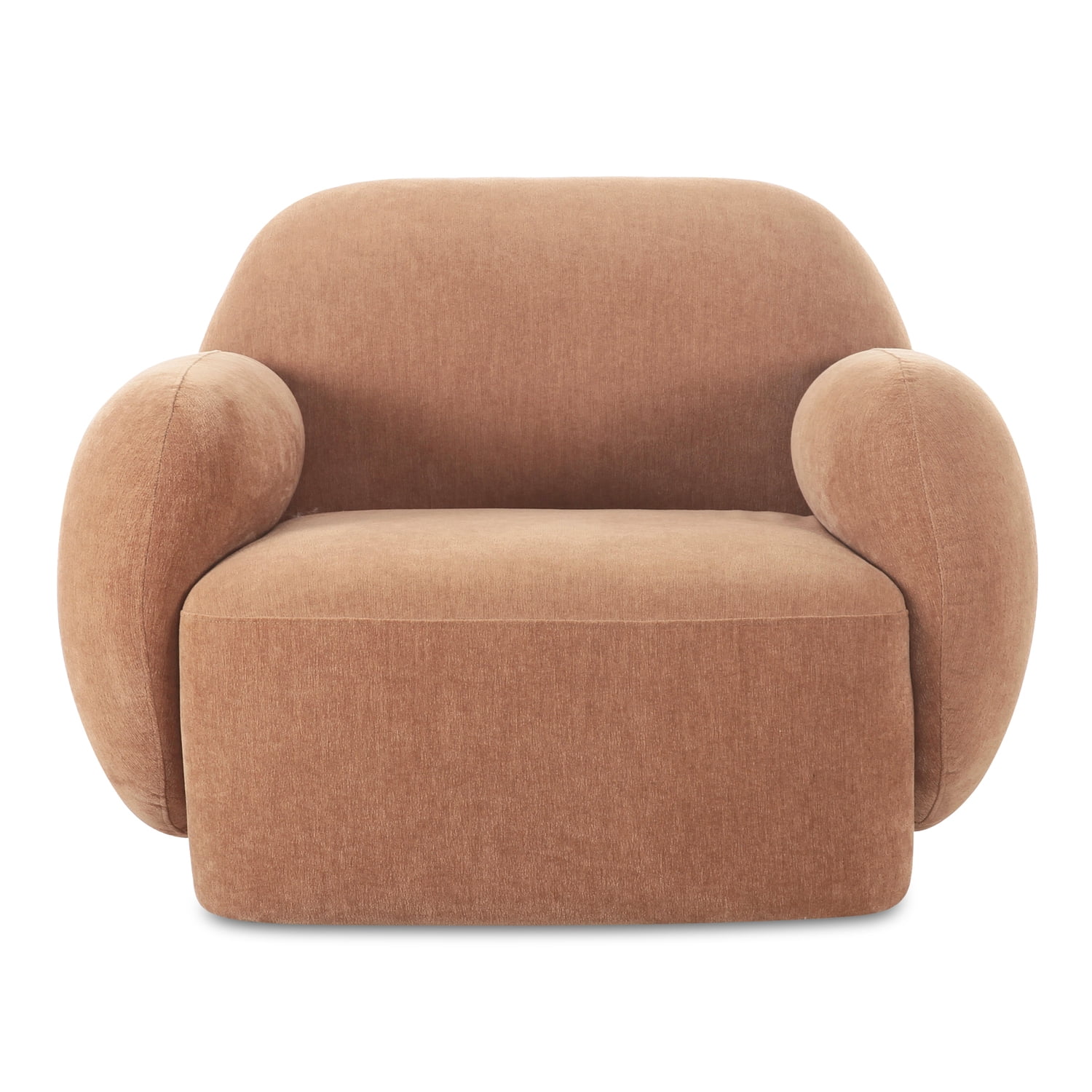 Moe's Home Collection Hazel Lounge Chair Copper Fabric Chairs - Walmart.com