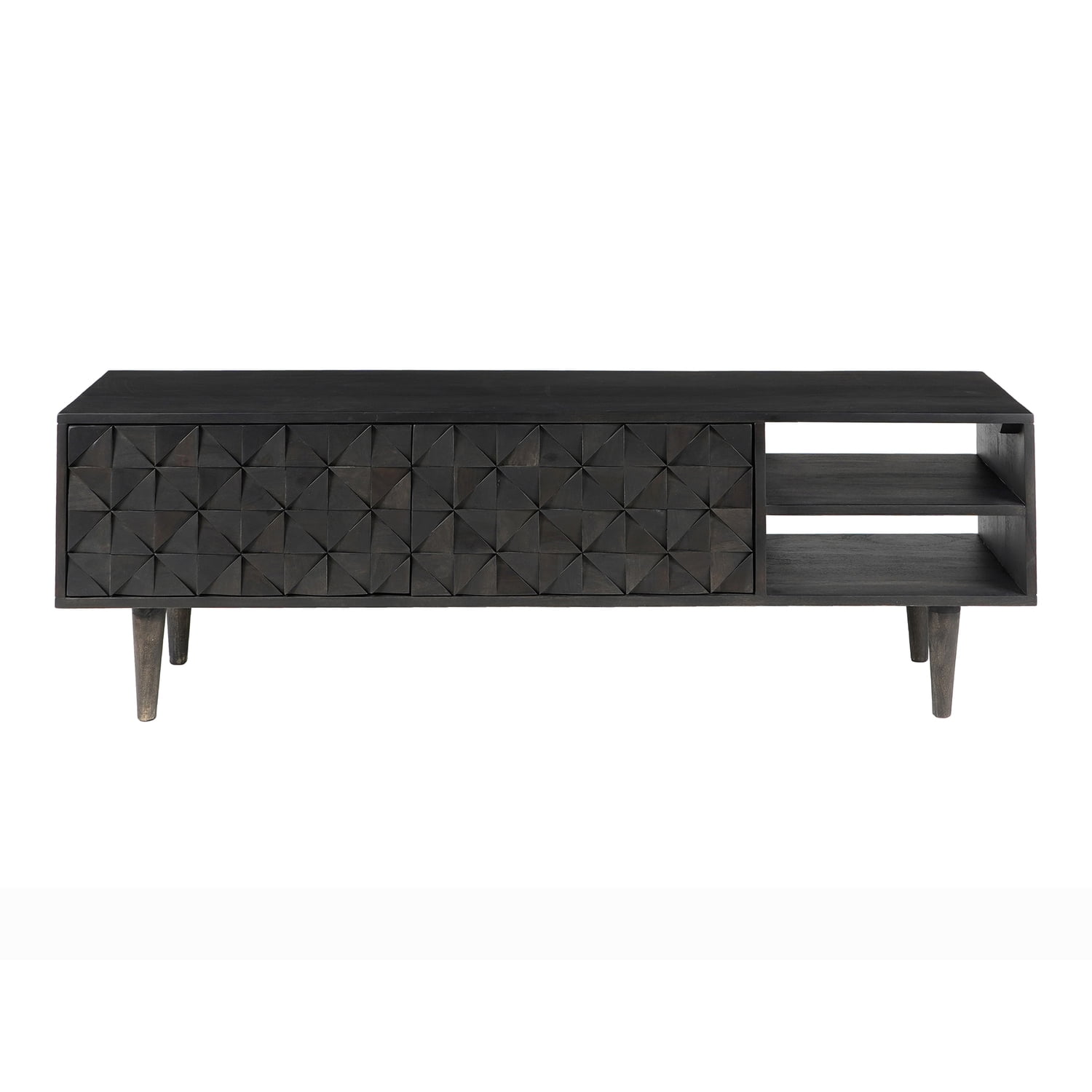Moe's Home Collection Pablo Wood Media Unit Black Color - Walmart.com