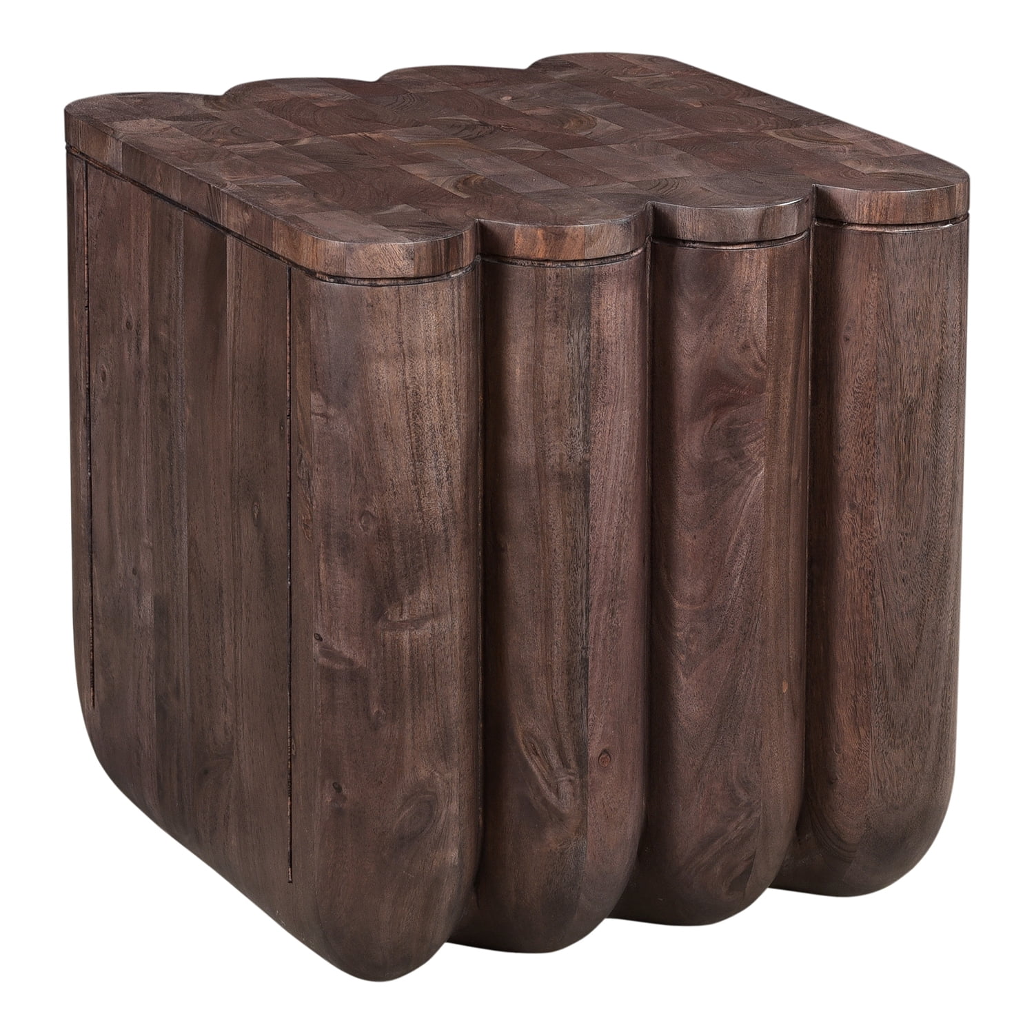 Moe's Home Collection Punyo Punyo Accent Table Espresso Brown Wood Side ...